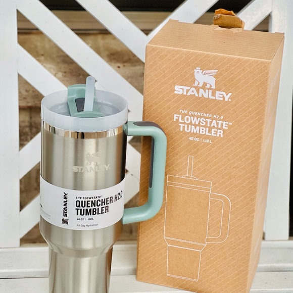 Stanley | Other | Stainless Steel Tumbler With Shale Green Handle And ...